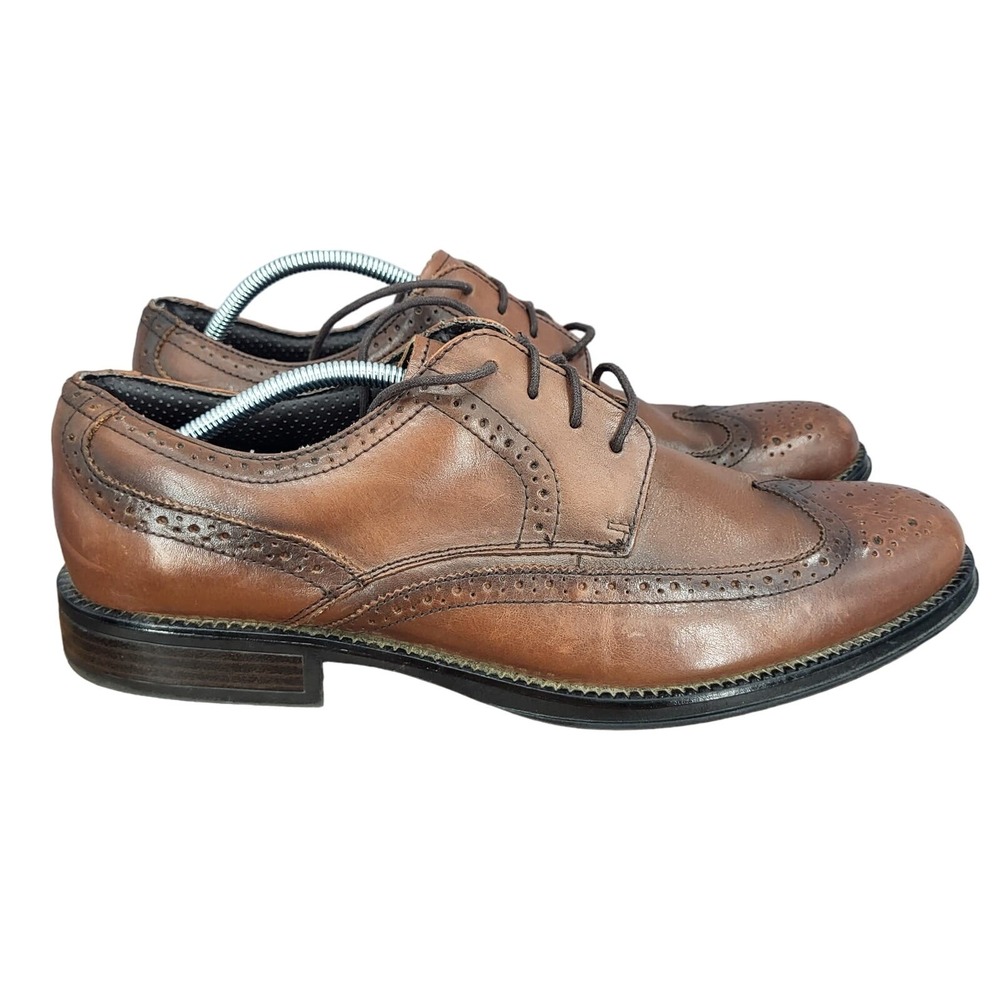 Chaps Oxford Shoes Mens 13 M Brown Leather Wingtip Br… - Gem